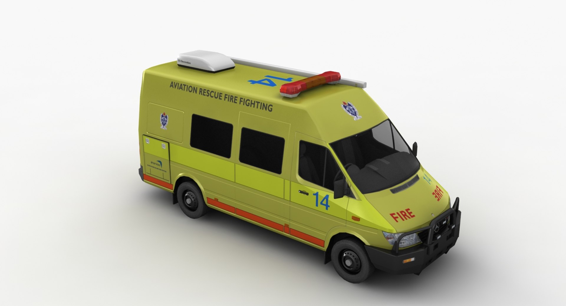 3d Model Mercedes Sprinter Fighting