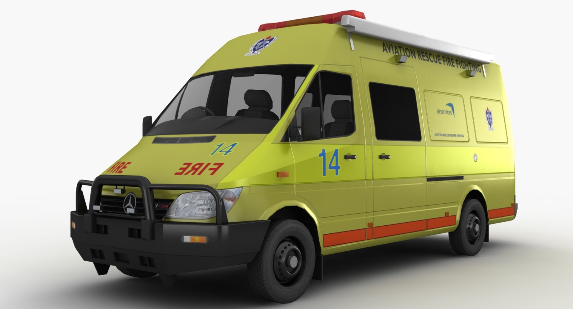 3d Model Mercedes Sprinter Fighting