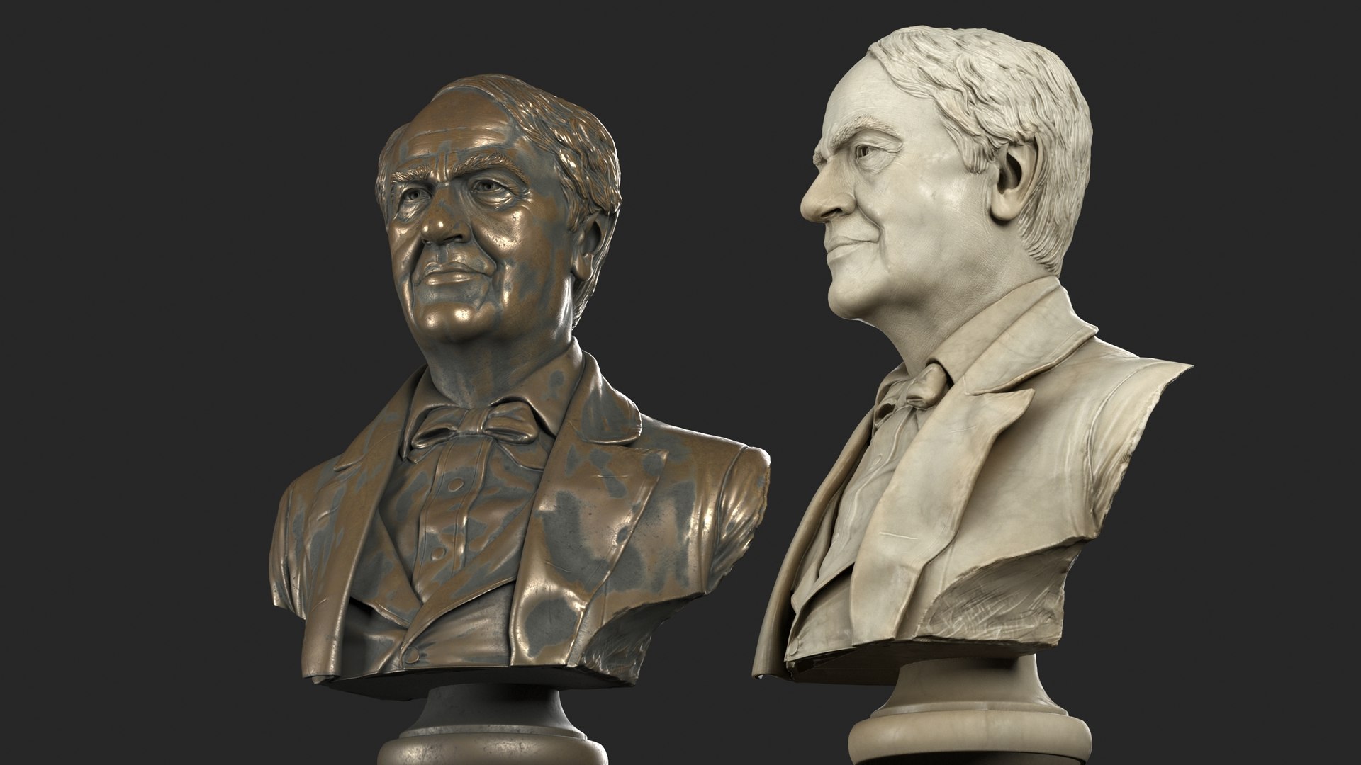 Bust Thomas Edison 3d Model