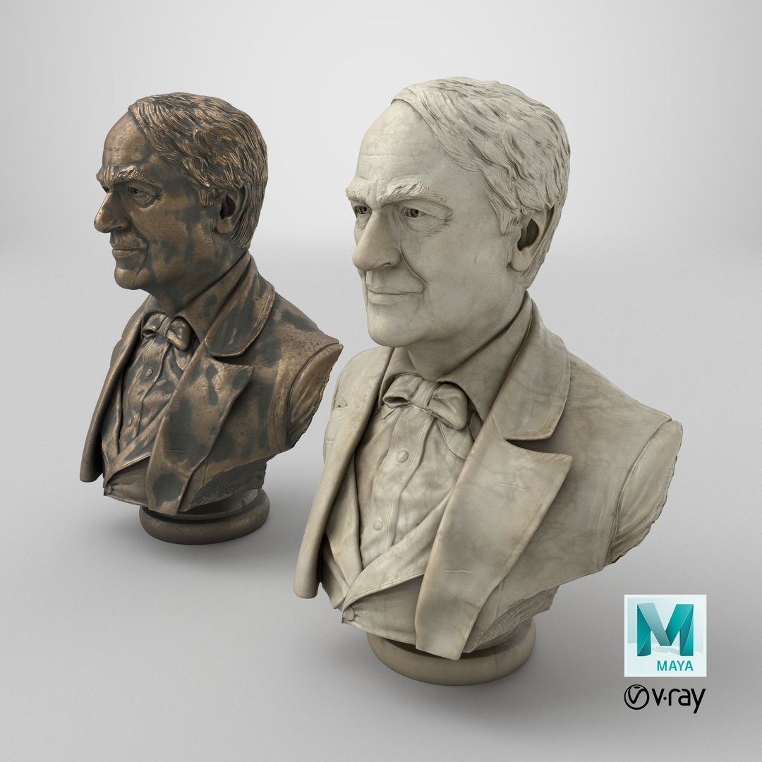 Bust Thomas Edison 3d Model