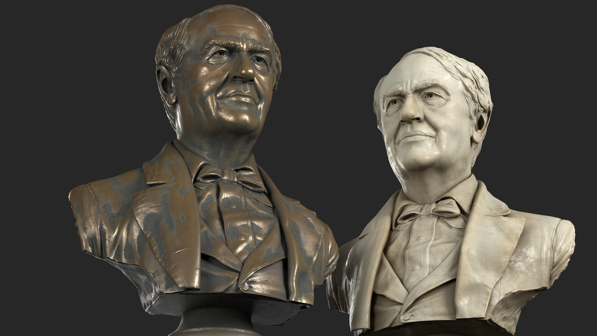 Bust Thomas Edison 3d Model