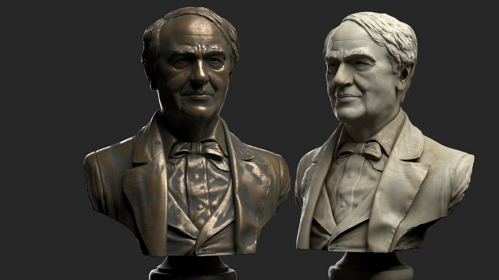 Bust Thomas Edison 3d Model