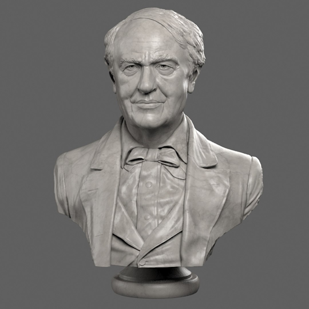 bust thomas edison 3d model