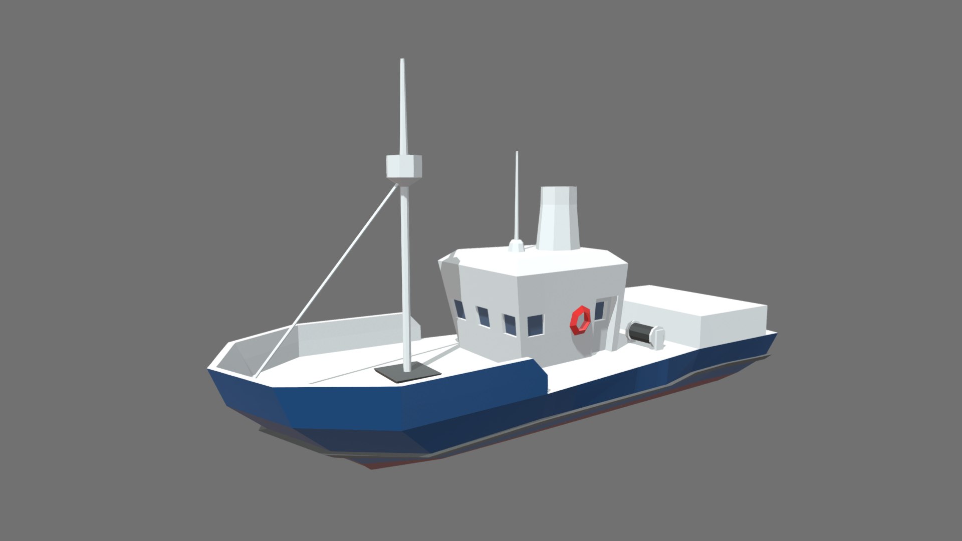 3D Low Poly Fishing Boat 01 - TurboSquid 2243093