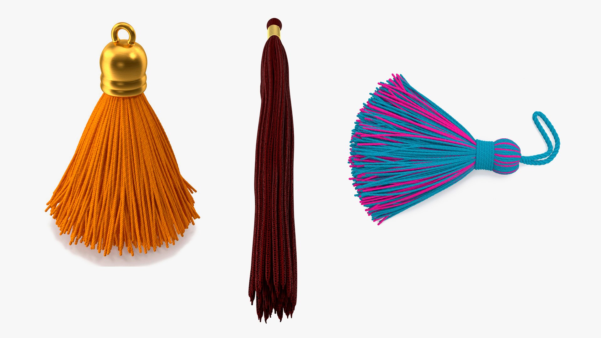 3D Model Tassels Collection - TurboSquid 2199359