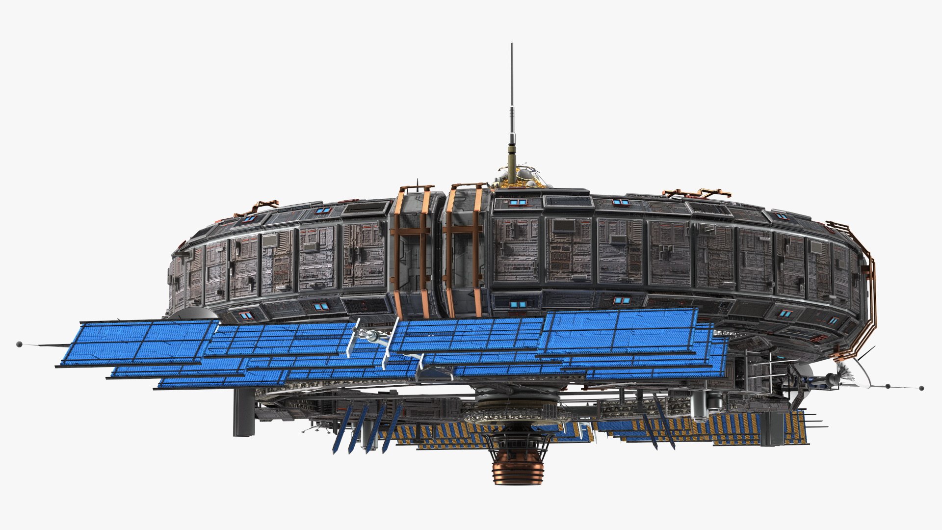 Futuristic Sci Fi Space Station 3D model - TurboSquid 2155498