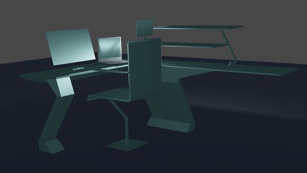 Work desk 3D model - TurboSquid 1737124