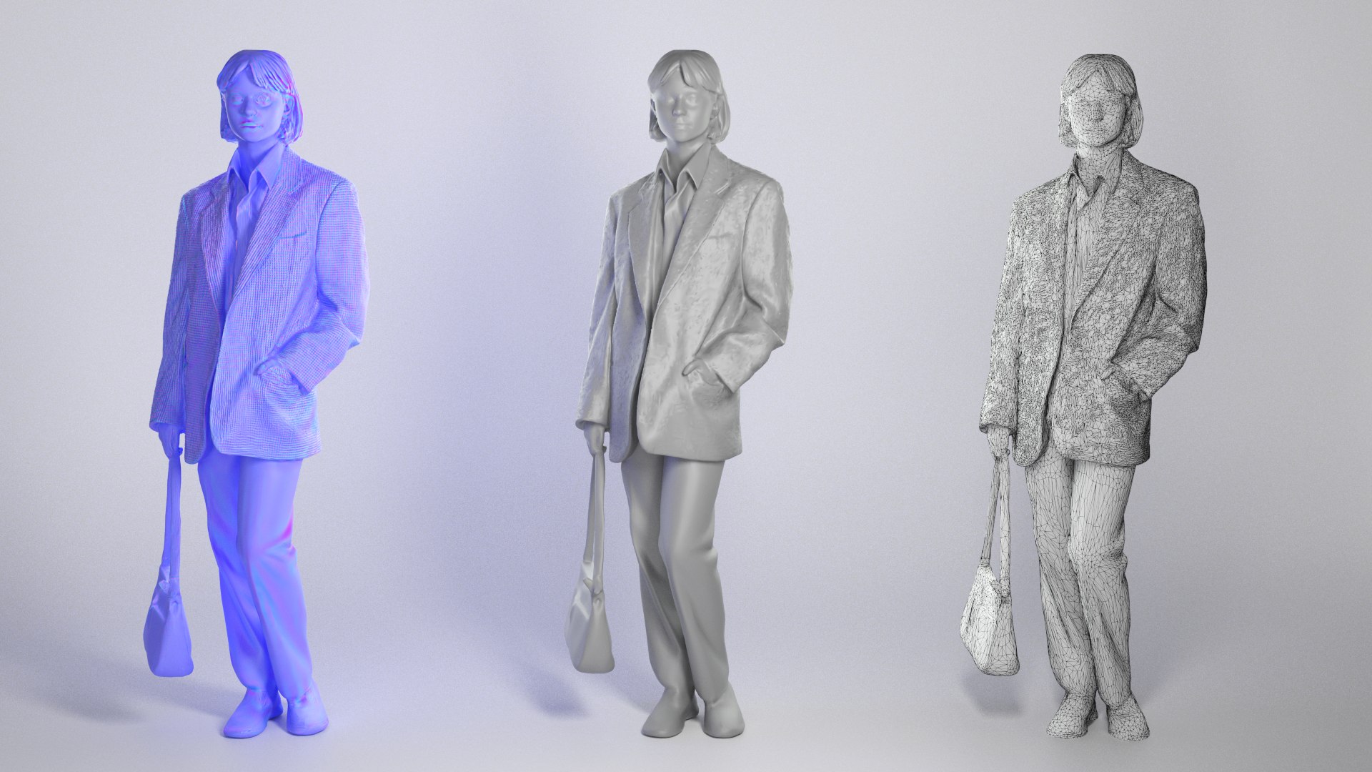 3D photogrammetry young woman - TurboSquid 1699237