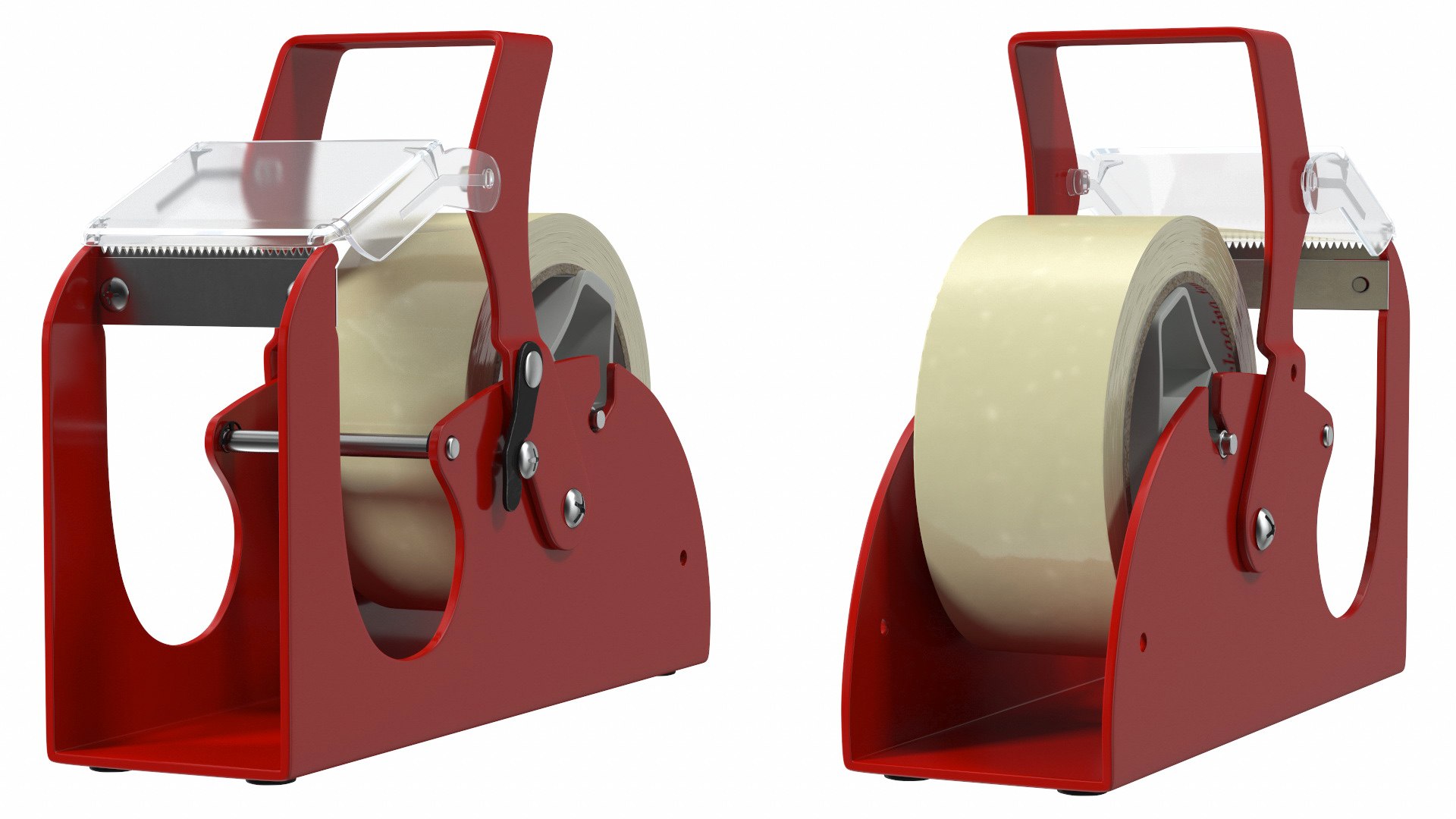 3D Benchtop Tape Dispenser With Safety Guard Yellow - TurboSquid 1828157