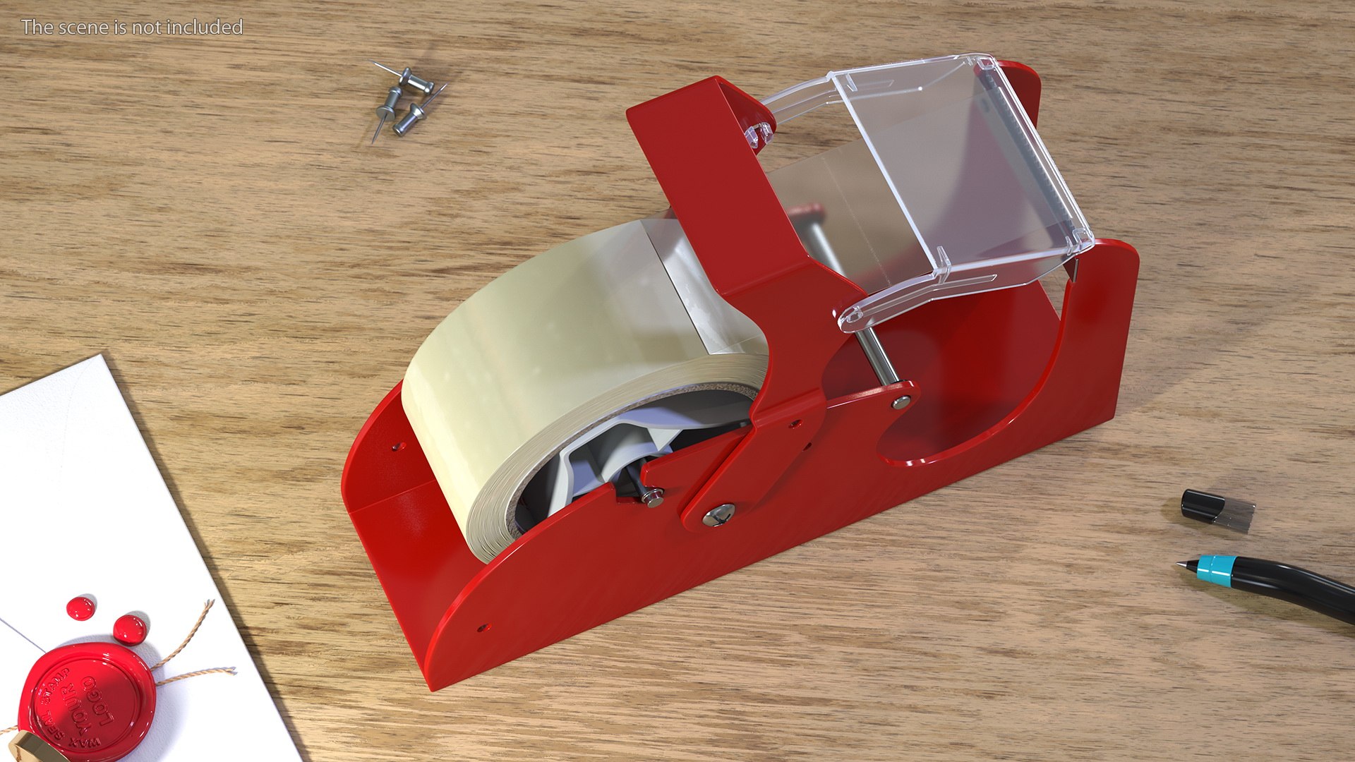 3D Benchtop Tape Dispenser With Safety Guard Yellow - TurboSquid 1828157