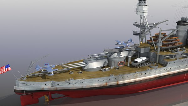 USS Oklahoma BB-37 Nevada class battleship3Dモデル - TurboSquid 2086973