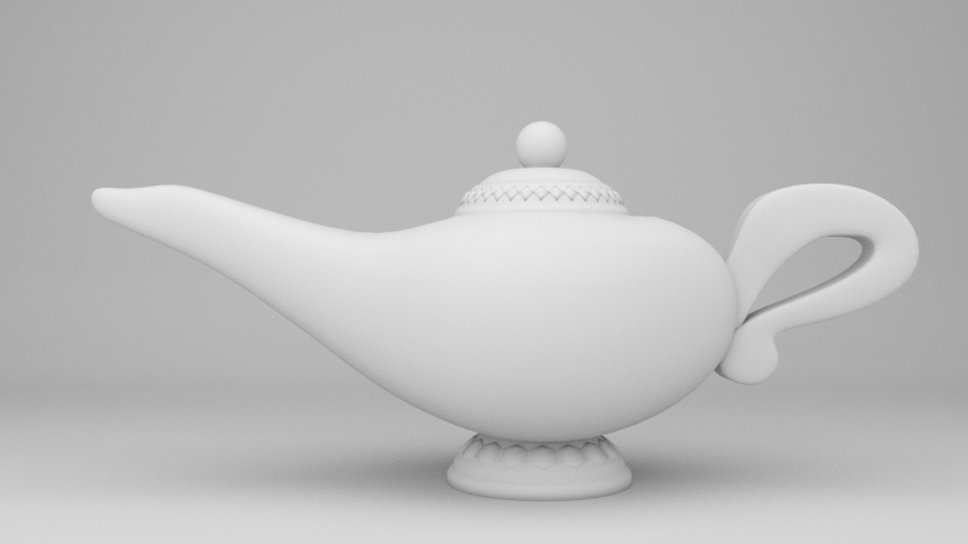 3d model alladin lamp