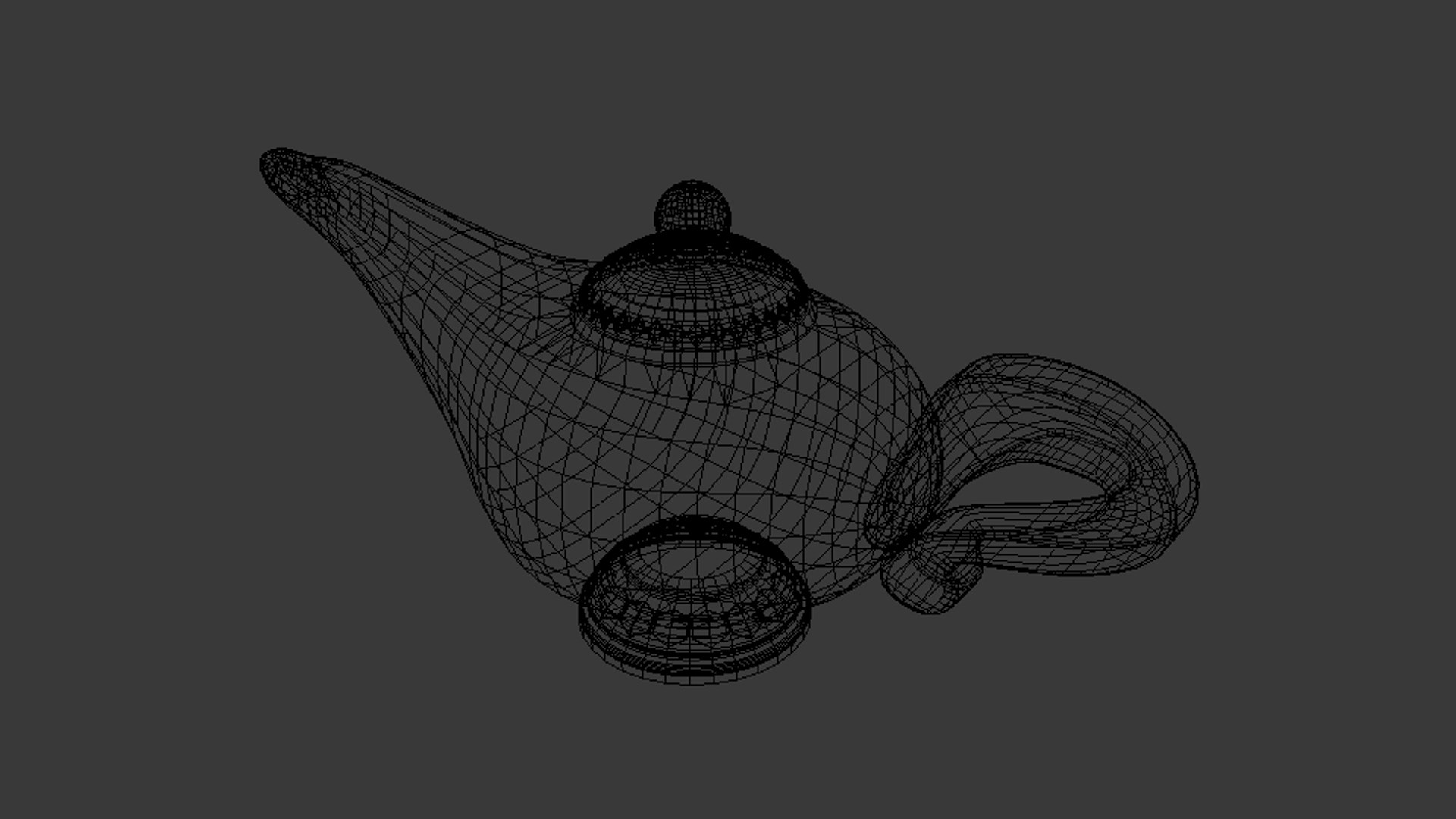 3d model alladin lamp