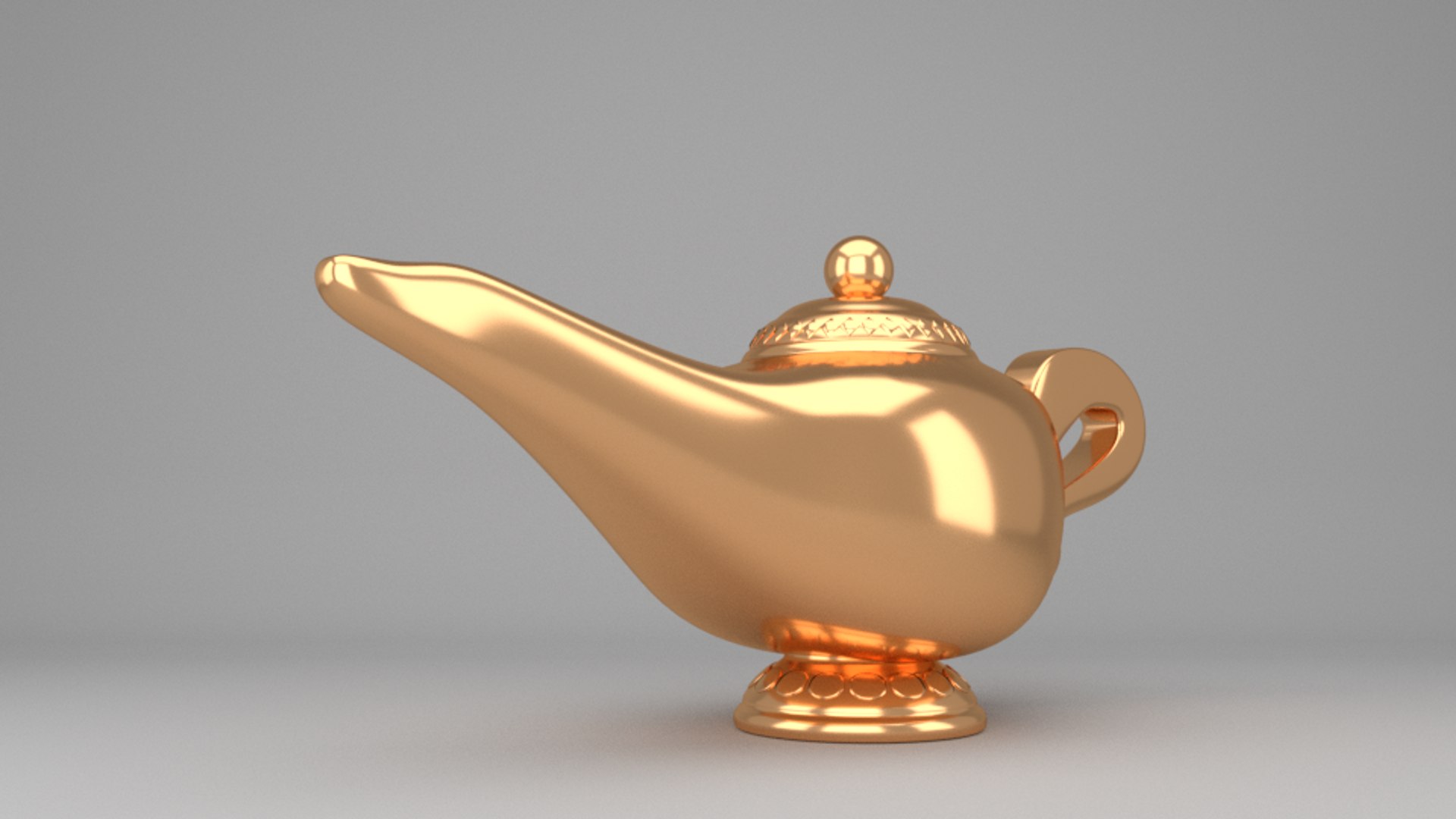 3d model alladin lamp