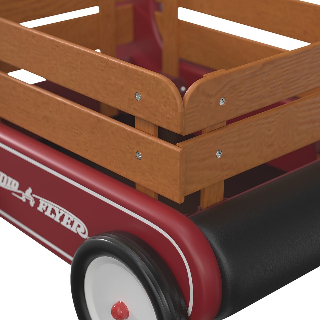 3D Radio Flyer Classic Walker Wagon Wood Walker Toddler Toy PBR ...