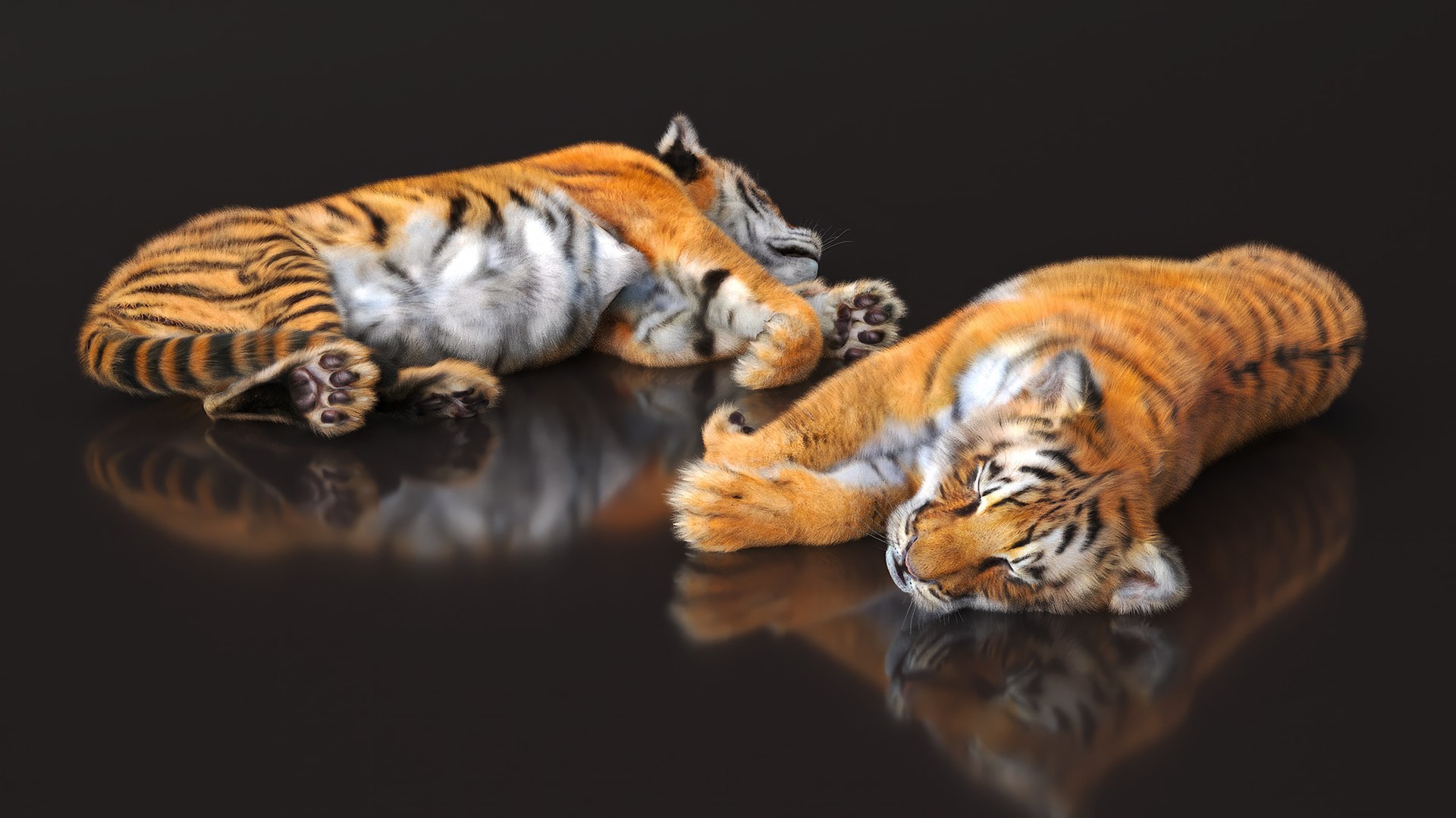 3D Tiger Cub Fur Rigged Model - TurboSquid 2342426