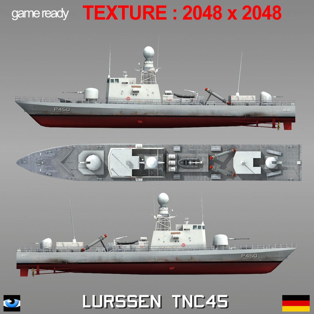 3ds Max Lurssen Tnc 45 Missile