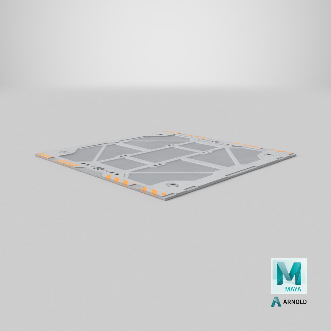 3D Reinforced Hatch Plate 50 Tons White Model - TurboSquid 2446738