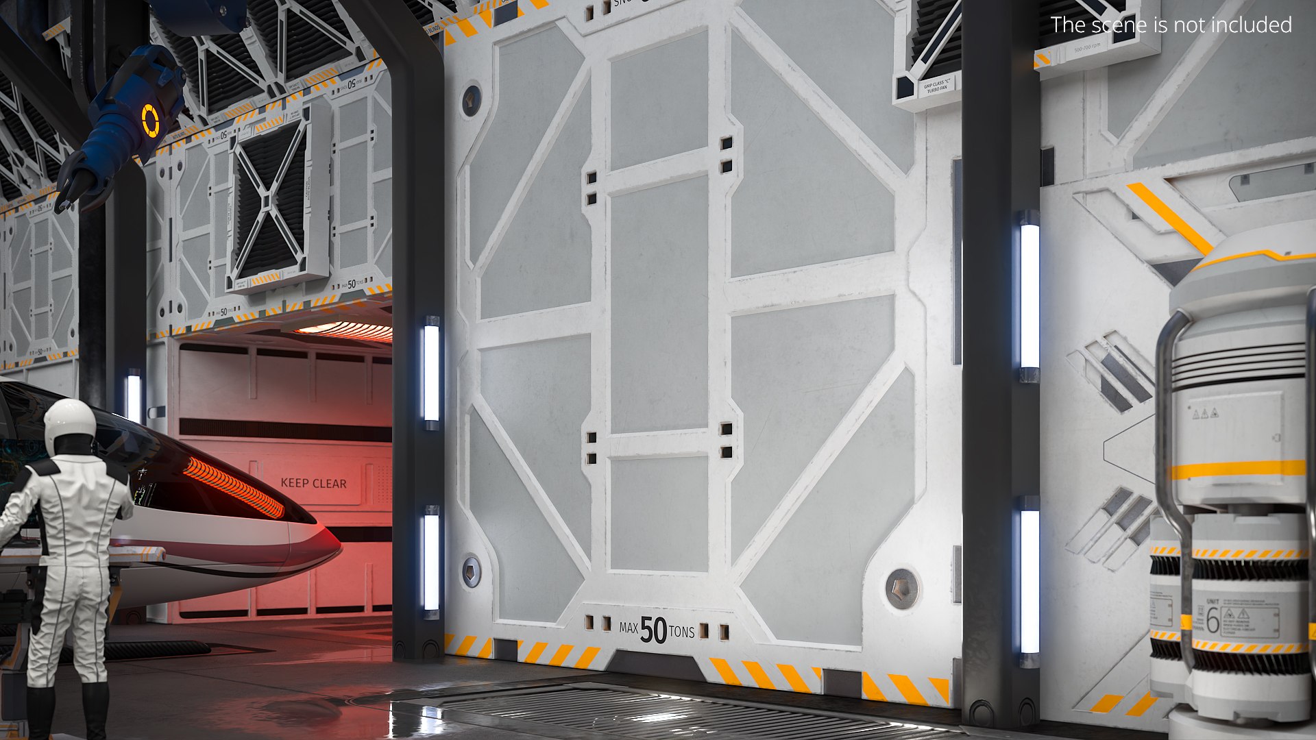 3D Reinforced Hatch Plate 50 Tons White Model - TurboSquid 2446738