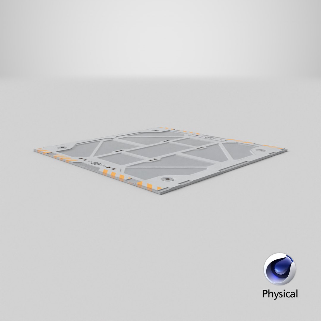 3D Reinforced Hatch Plate 50 Tons White Model - TurboSquid 2446738