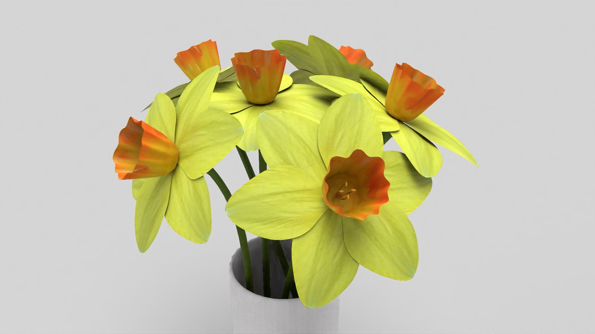 3D daffodil flowers model - TurboSquid 1618379