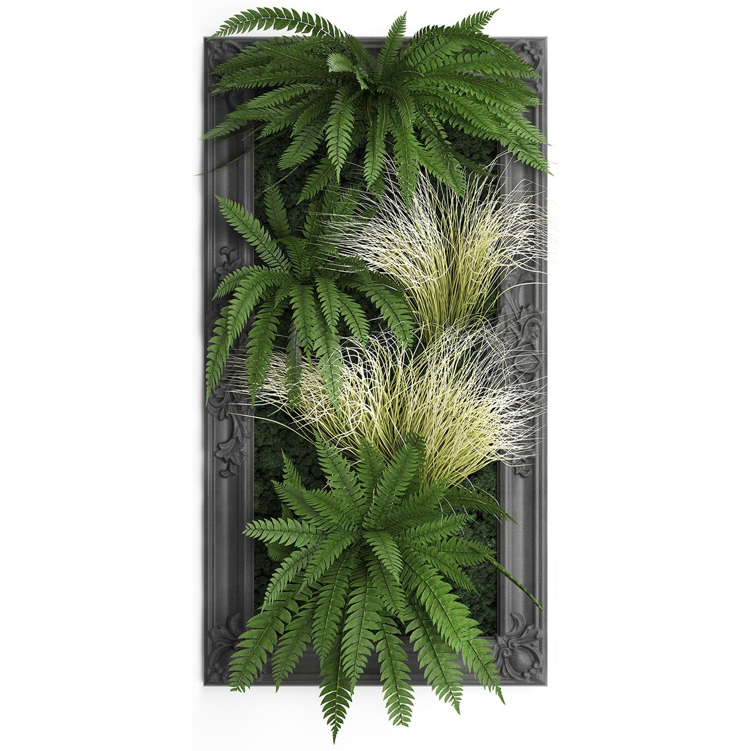 3D Classic Vertical Gardening Green Wall Model - TurboSquid 1496792
