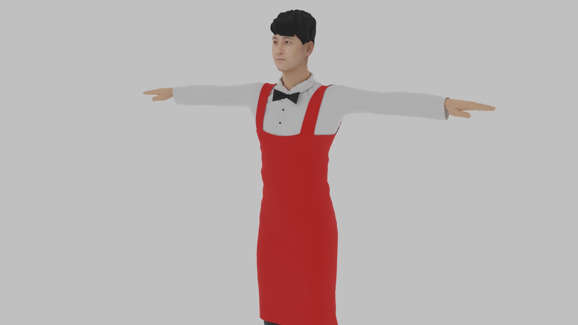 3D Waiter Man - TurboSquid 2021554