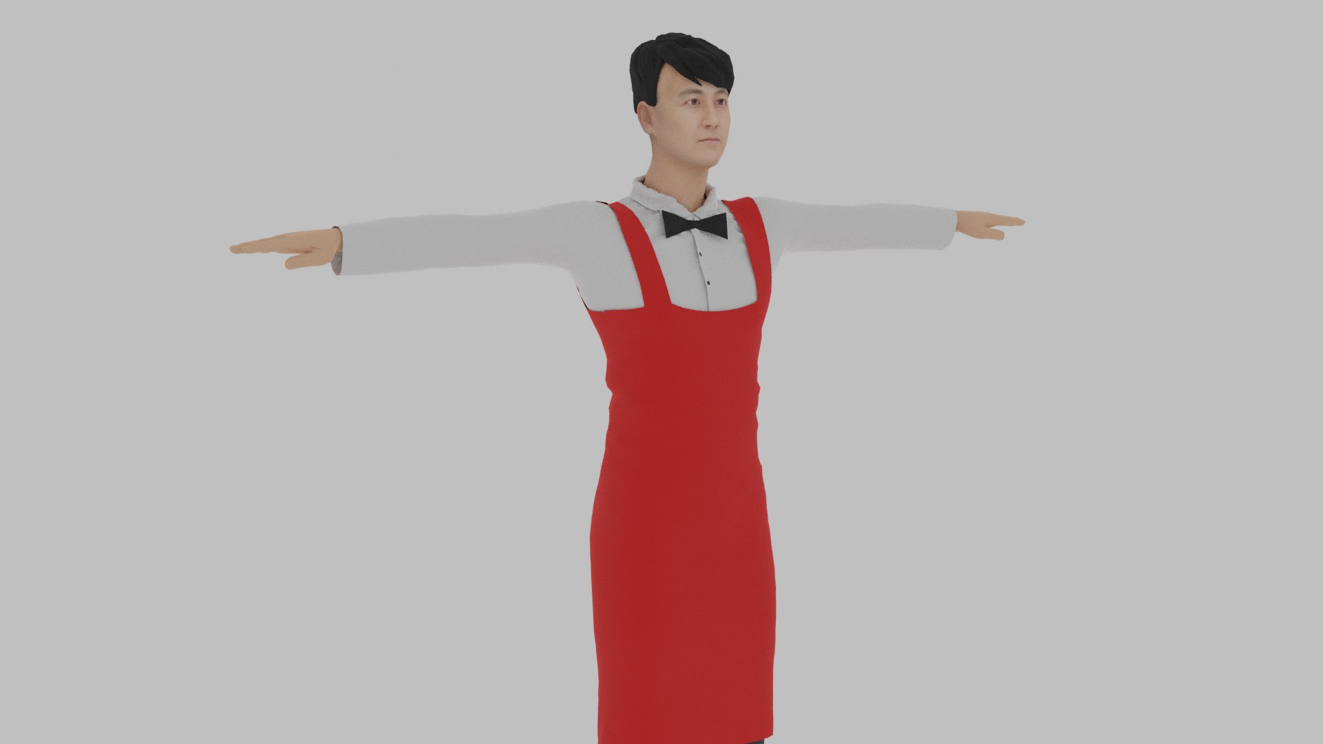3D Waiter Man - TurboSquid 2021554