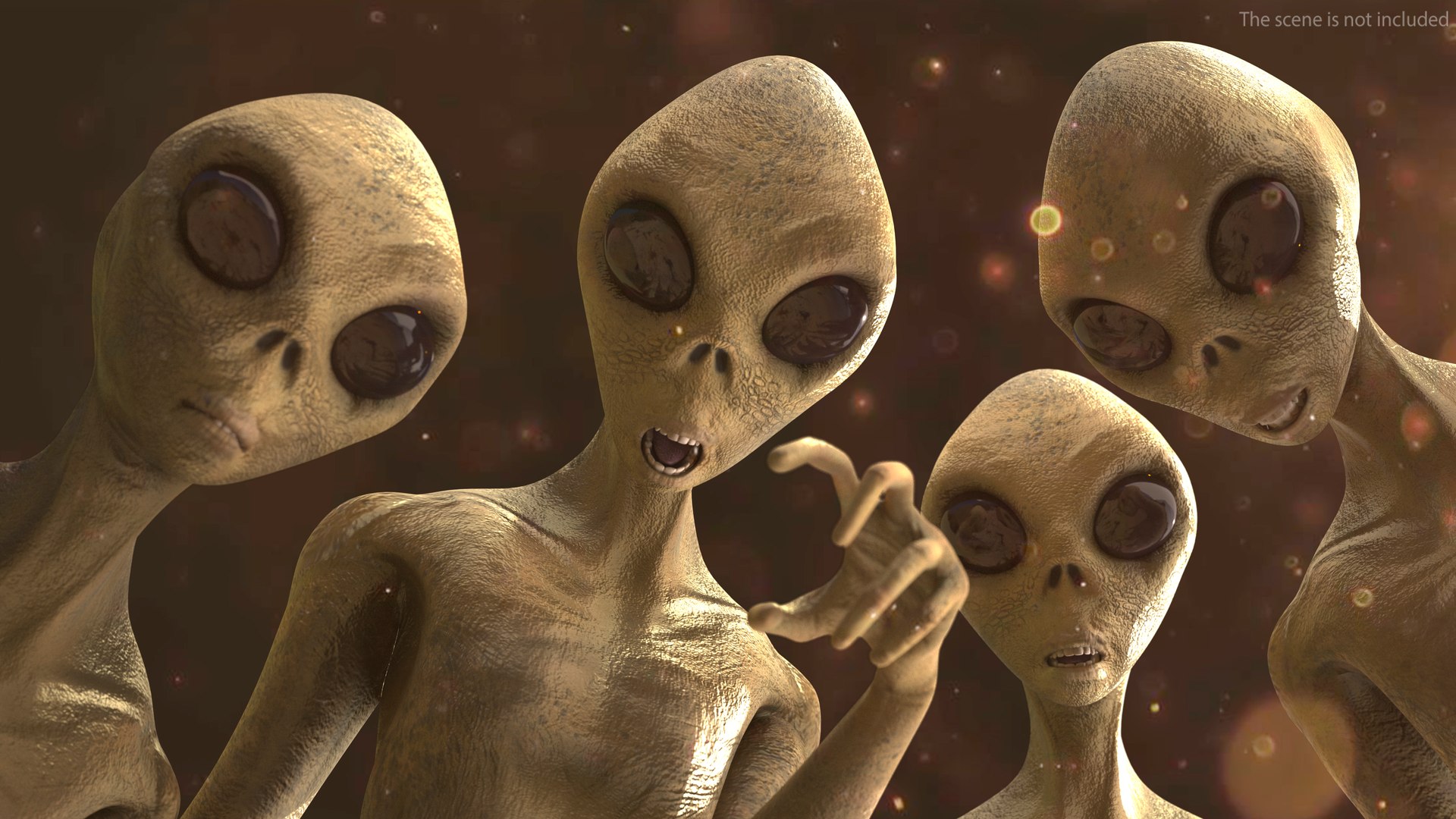 3D Humanoid Alien Creature Rigged For Cinema - TurboSquid 2018610