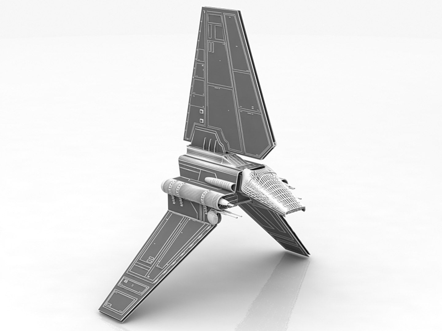 Imperial Shuttle 3D Model - TurboSquid 1626419