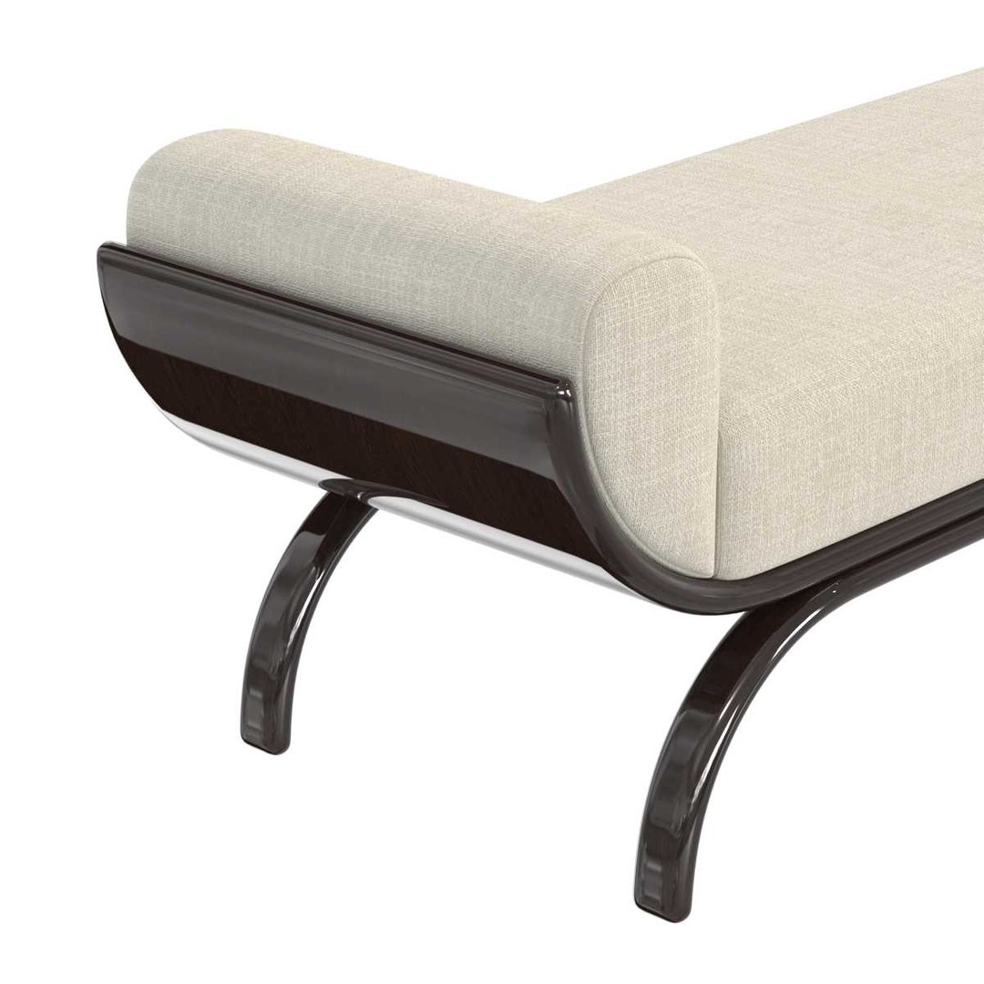 Bench Custom Curved Arms Model - TurboSquid 1602247