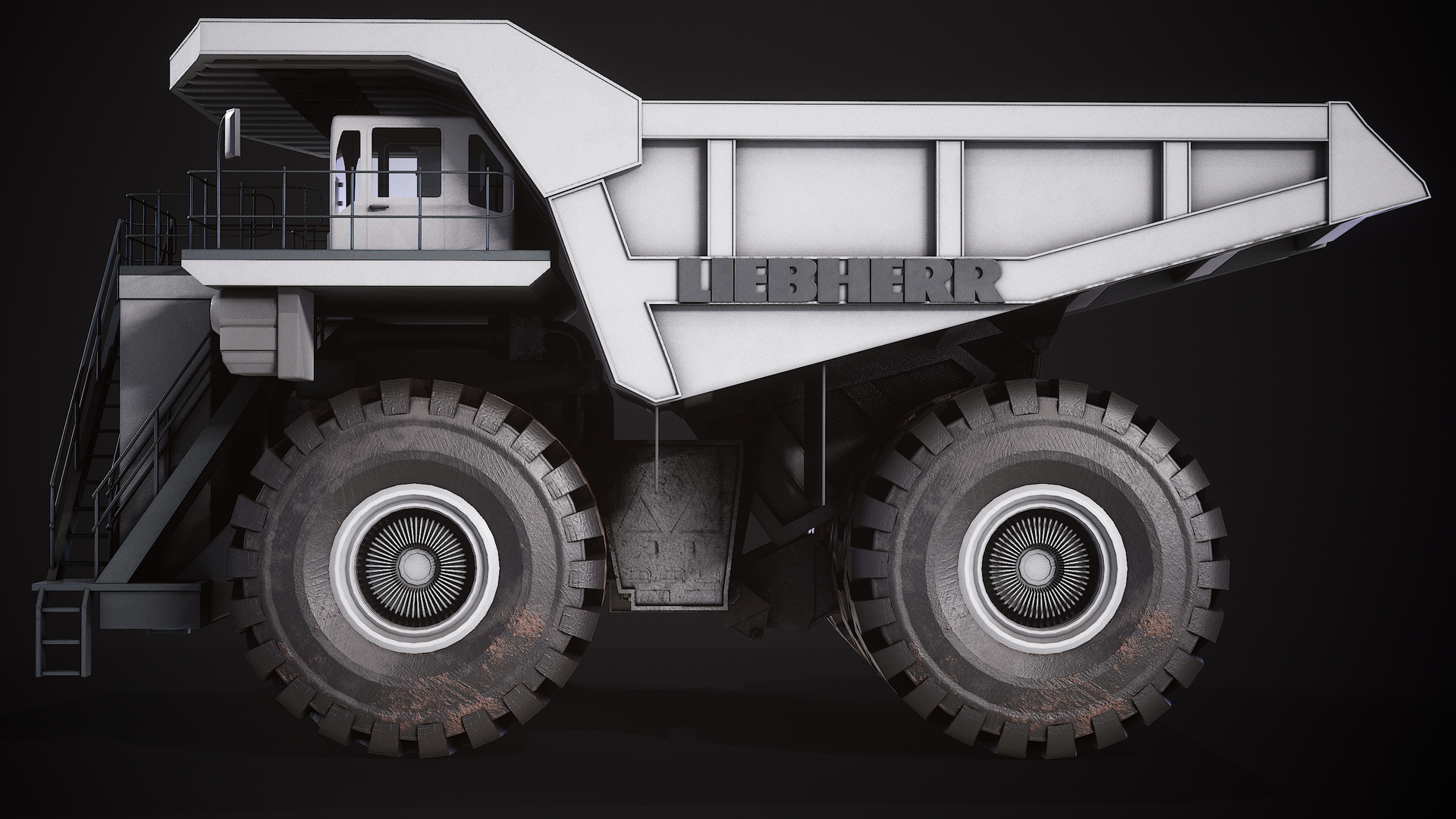 광산 덤프 트럭 Liebherr T282 시리즈 흰색 PBR 3D 모델 - TurboSquid 1712464