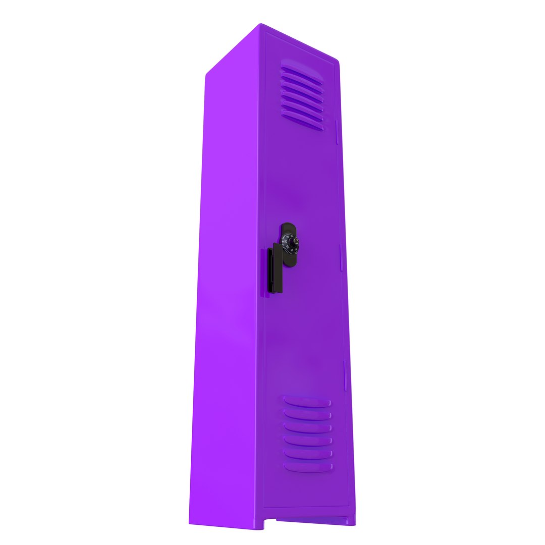 3D Locker Purple Model - TurboSquid 1342012