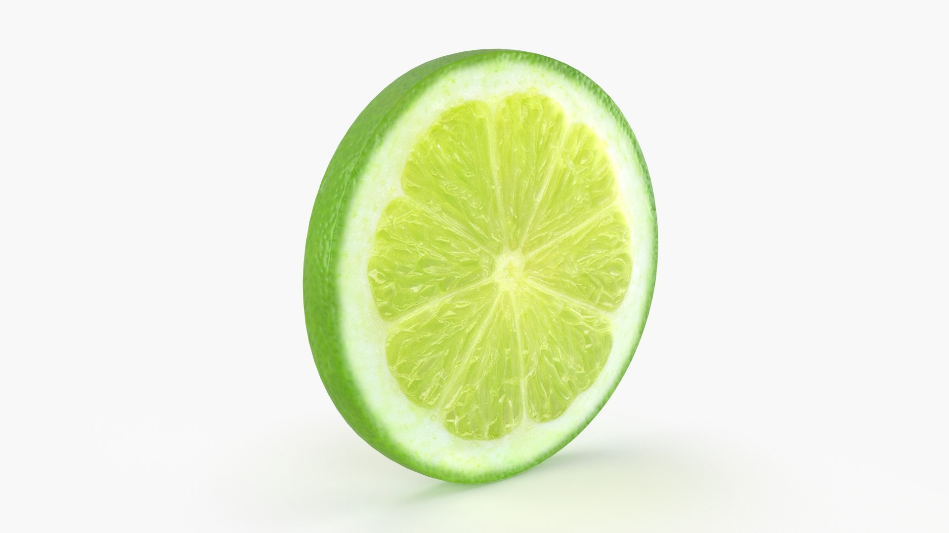 Round Lime Slice Model - TurboSquid 1990158