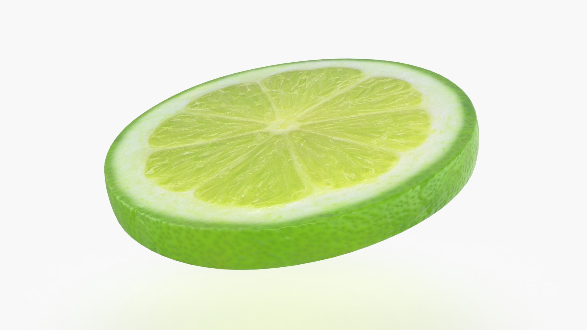 Round Lime Slice model - TurboSquid 1990158