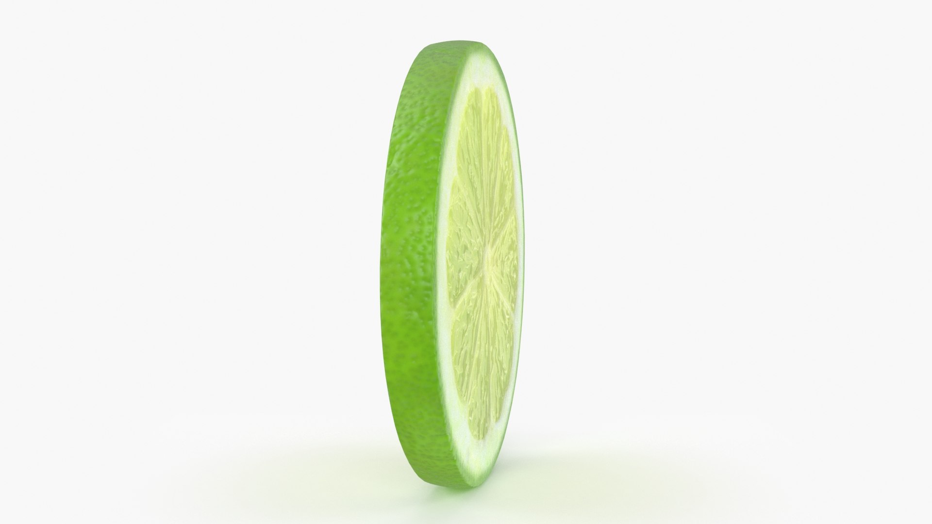 Round Lime Slice model - TurboSquid 1990158