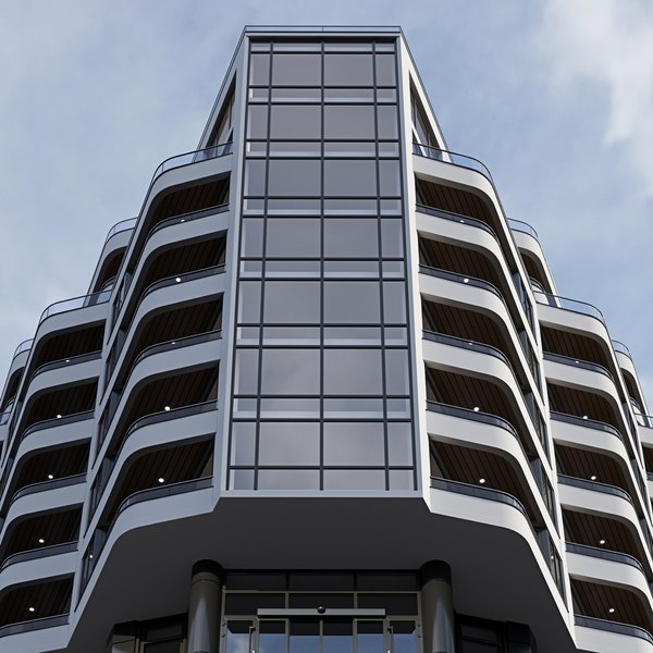 3D building modern residential model - TurboSquid 1668924