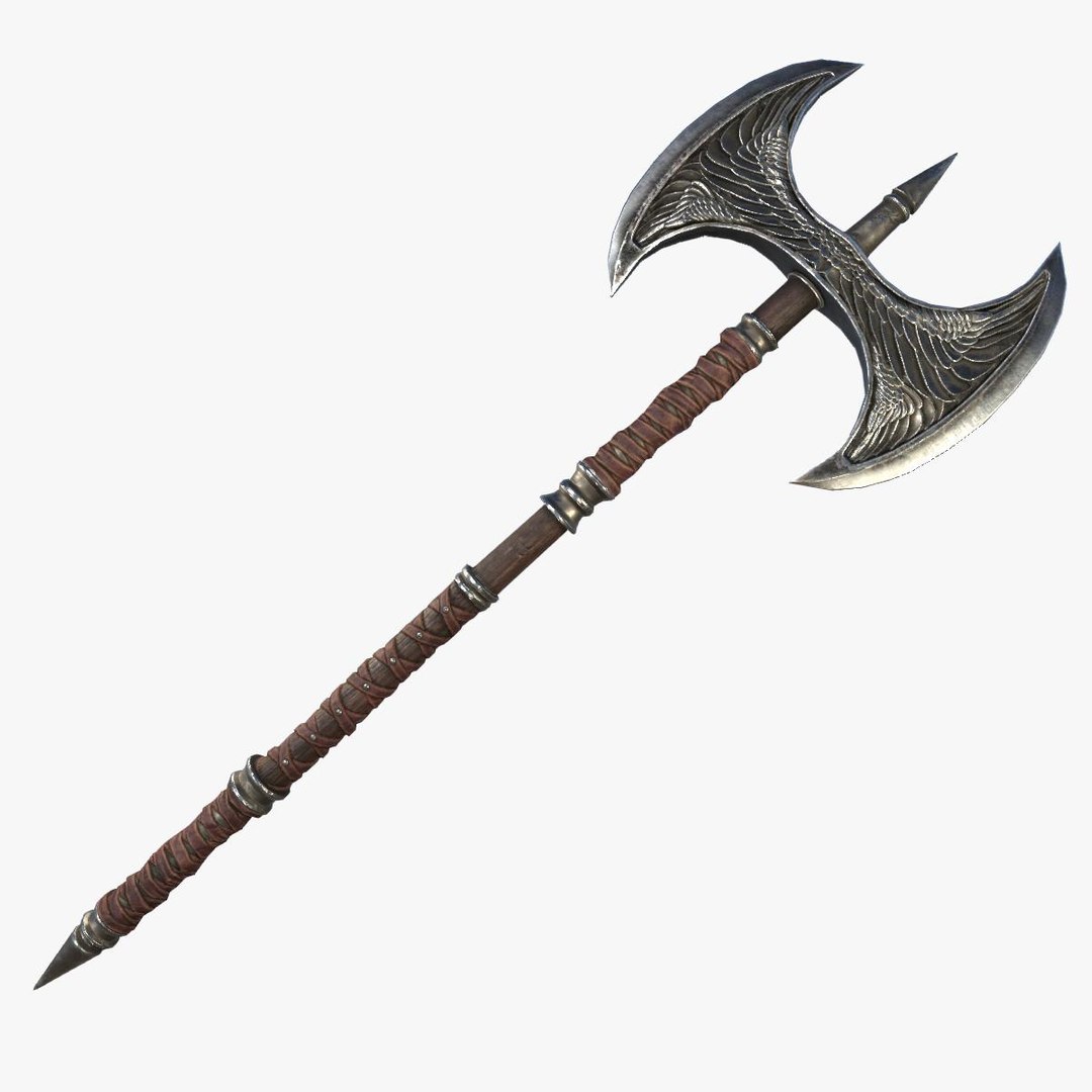 3D Fantasy Axe RPG Great Axe Battle Axe Great-axe Battle-axe Hand ...