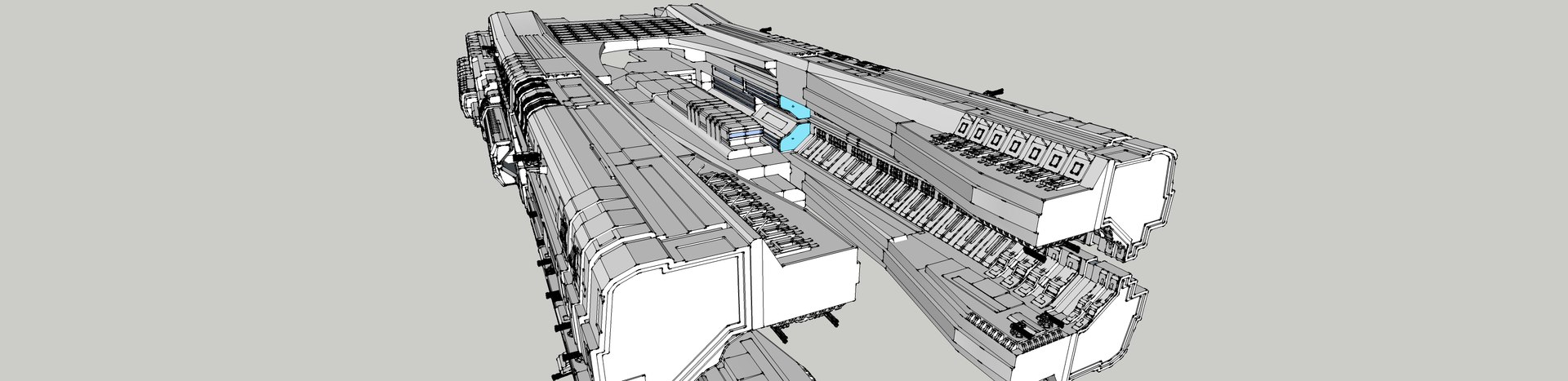 3d spaceship ship space model