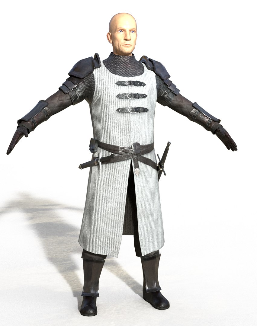 3d Model Of Crusader Rigged Sword