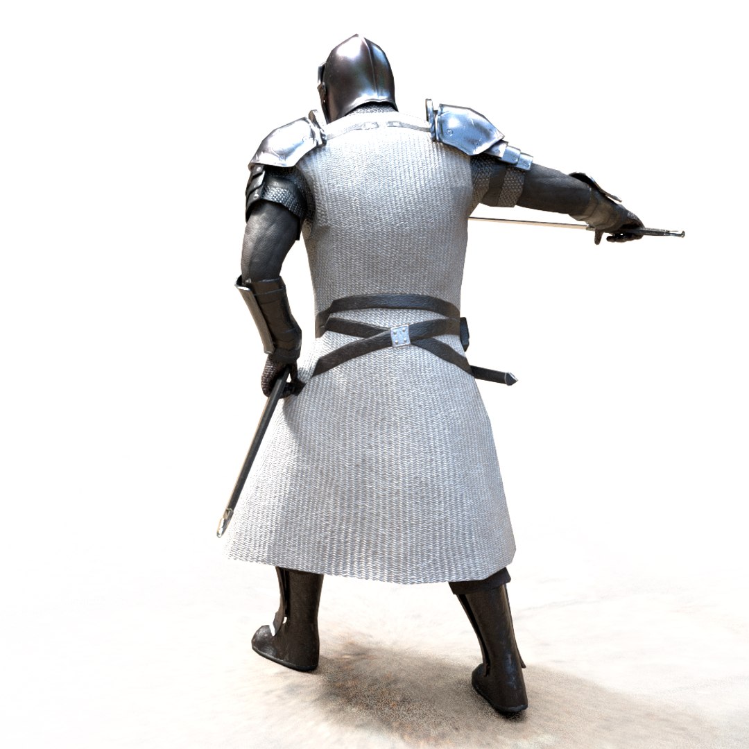 3d Model Of Crusader Rigged Sword