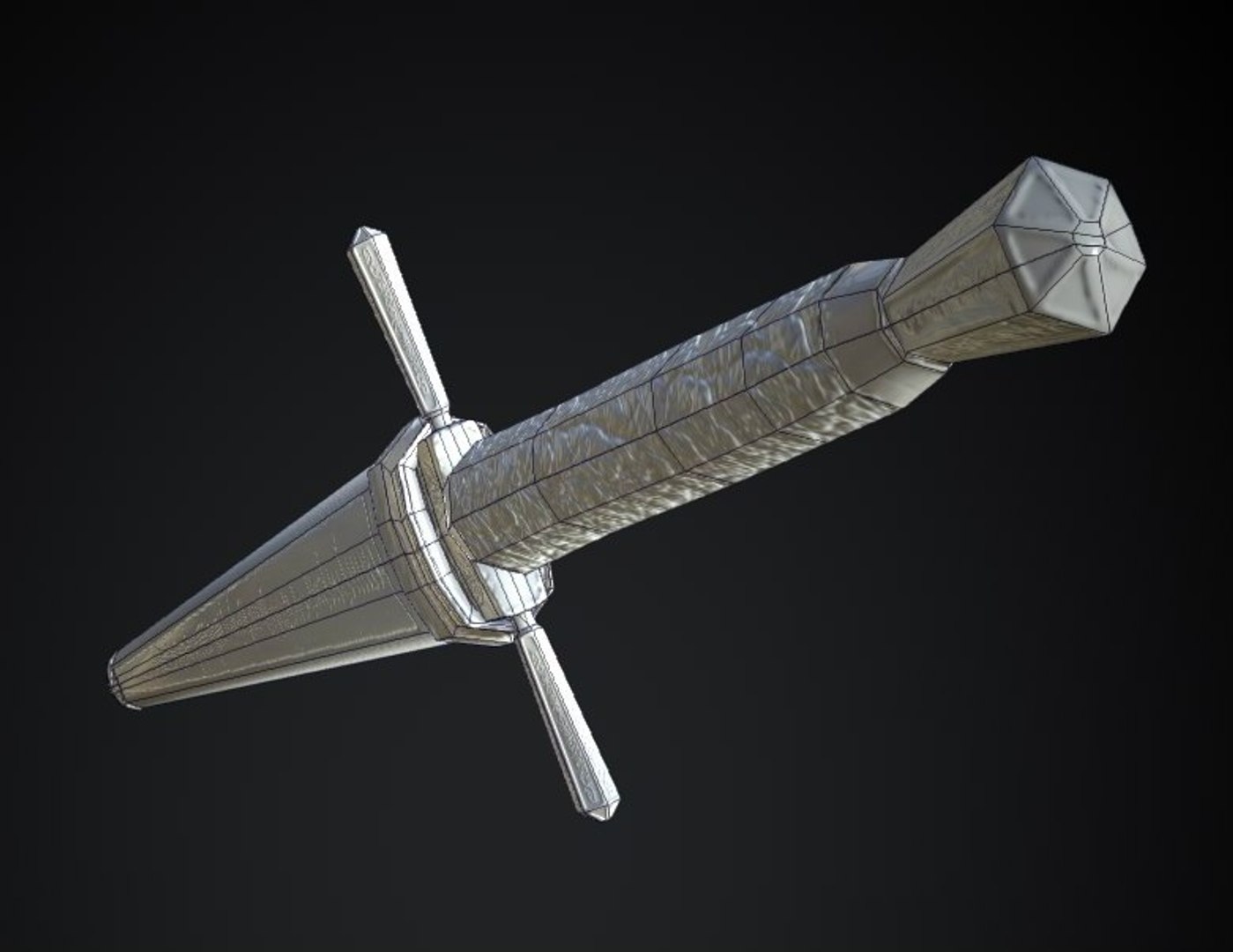 3d Model Of Crusader Rigged Sword
