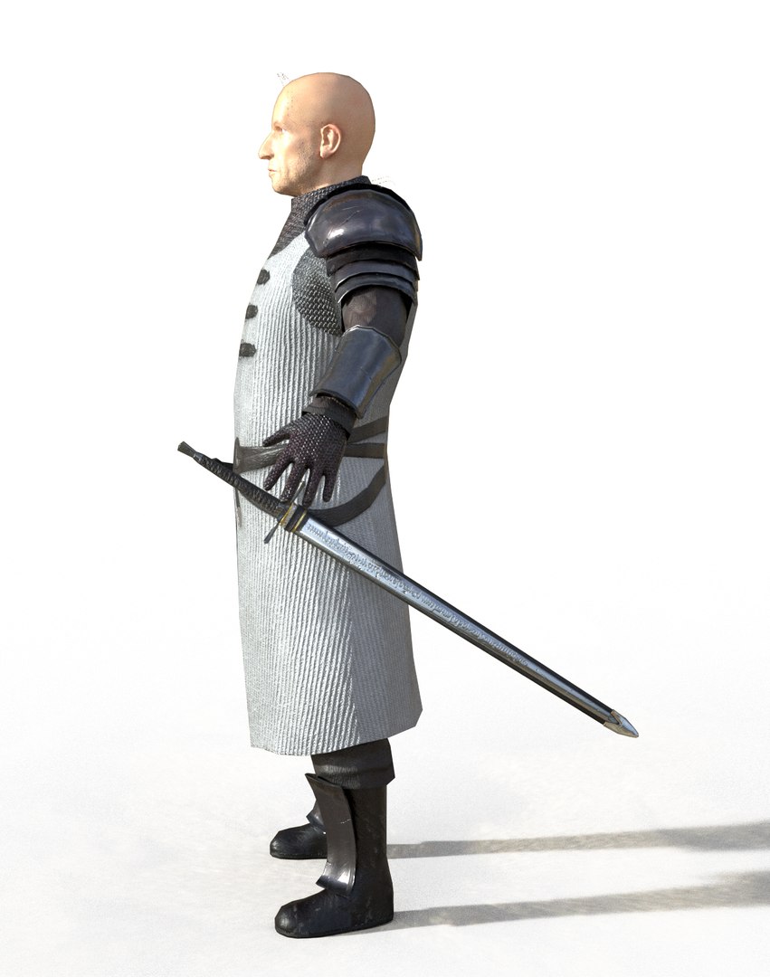 3d Model Of Crusader Rigged Sword