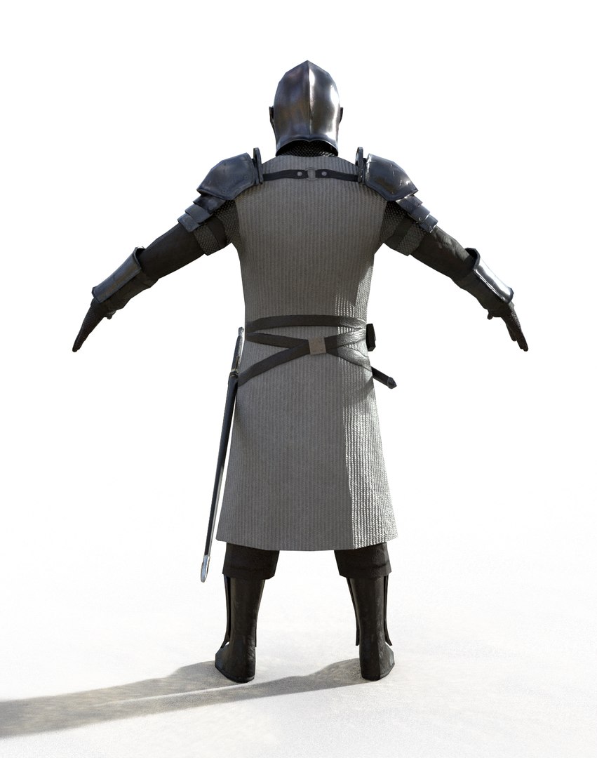 3d Model Of Crusader Rigged Sword