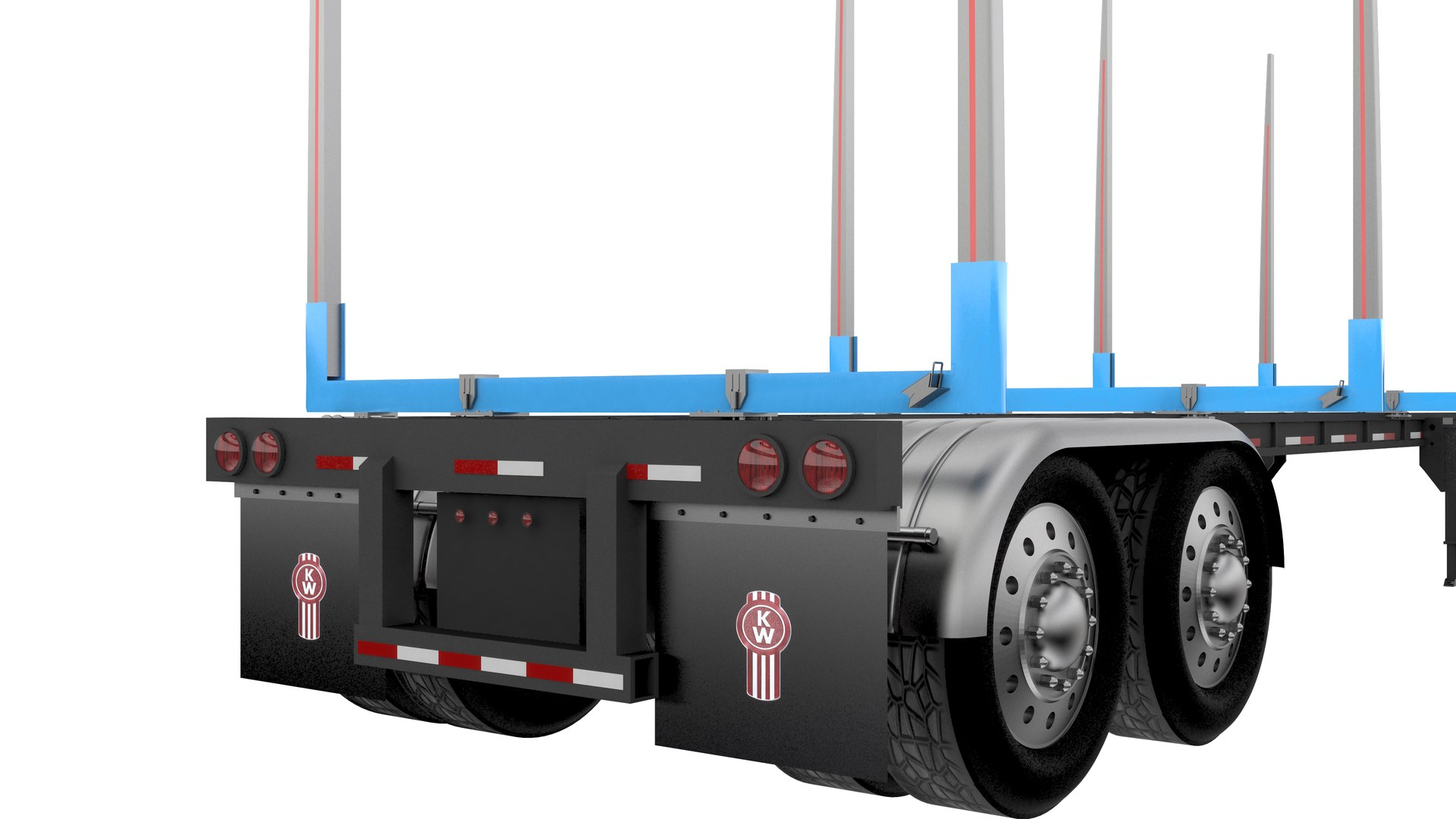 Logging Trailer Empty 3D Model - TurboSquid 1779119
