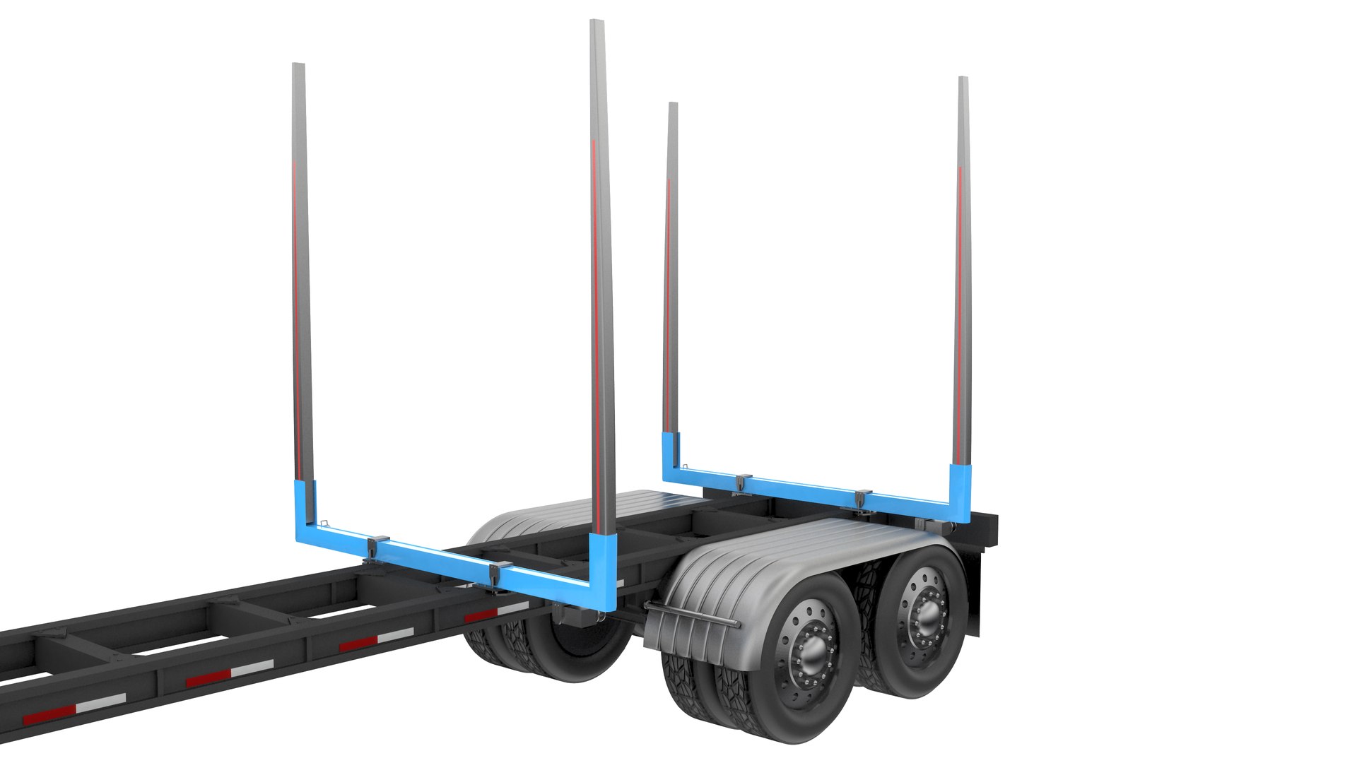 Logging Trailer Empty 3D Model - TurboSquid 1779119