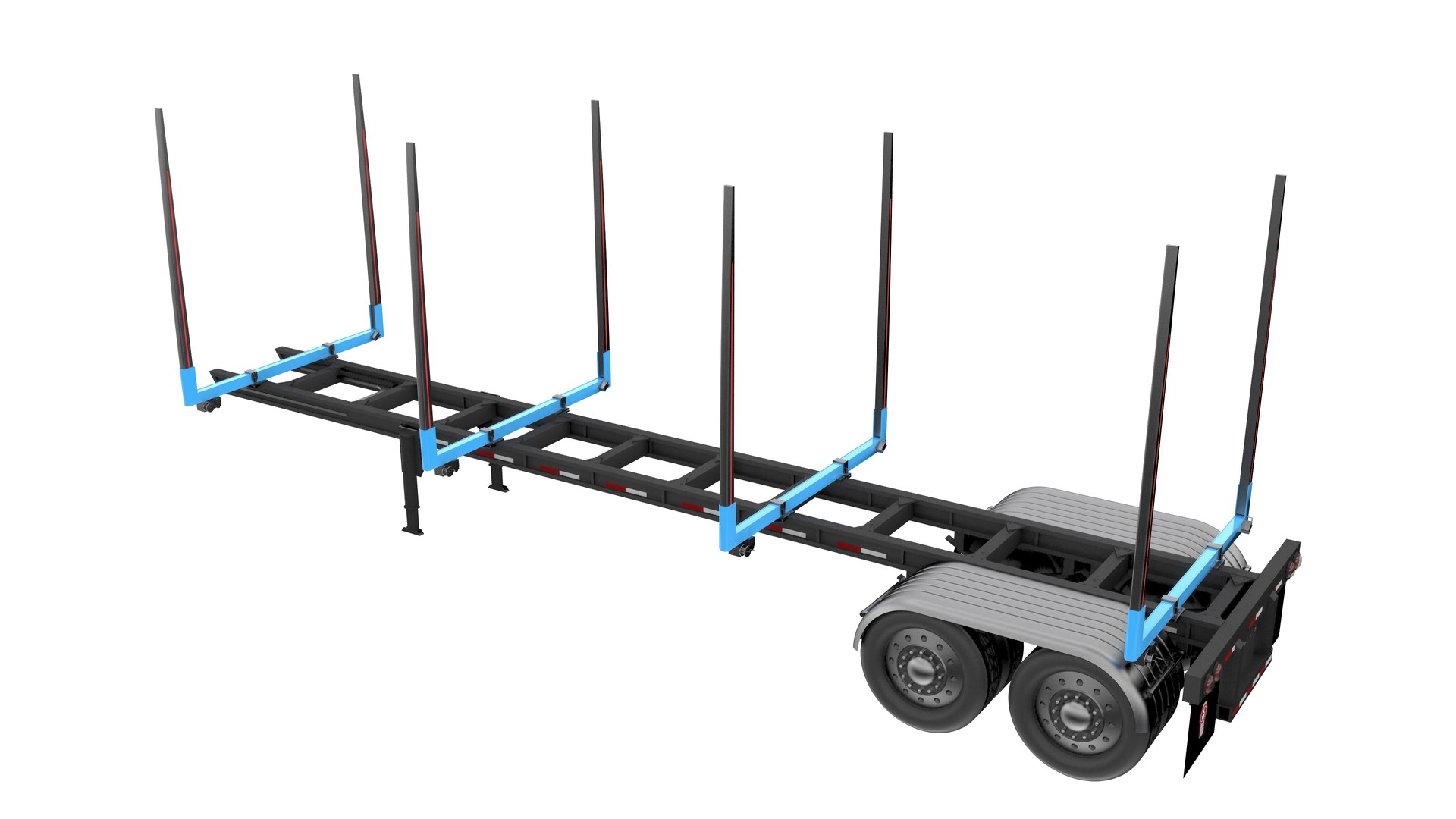 Logging Trailer Empty 3D Model - TurboSquid 1779119