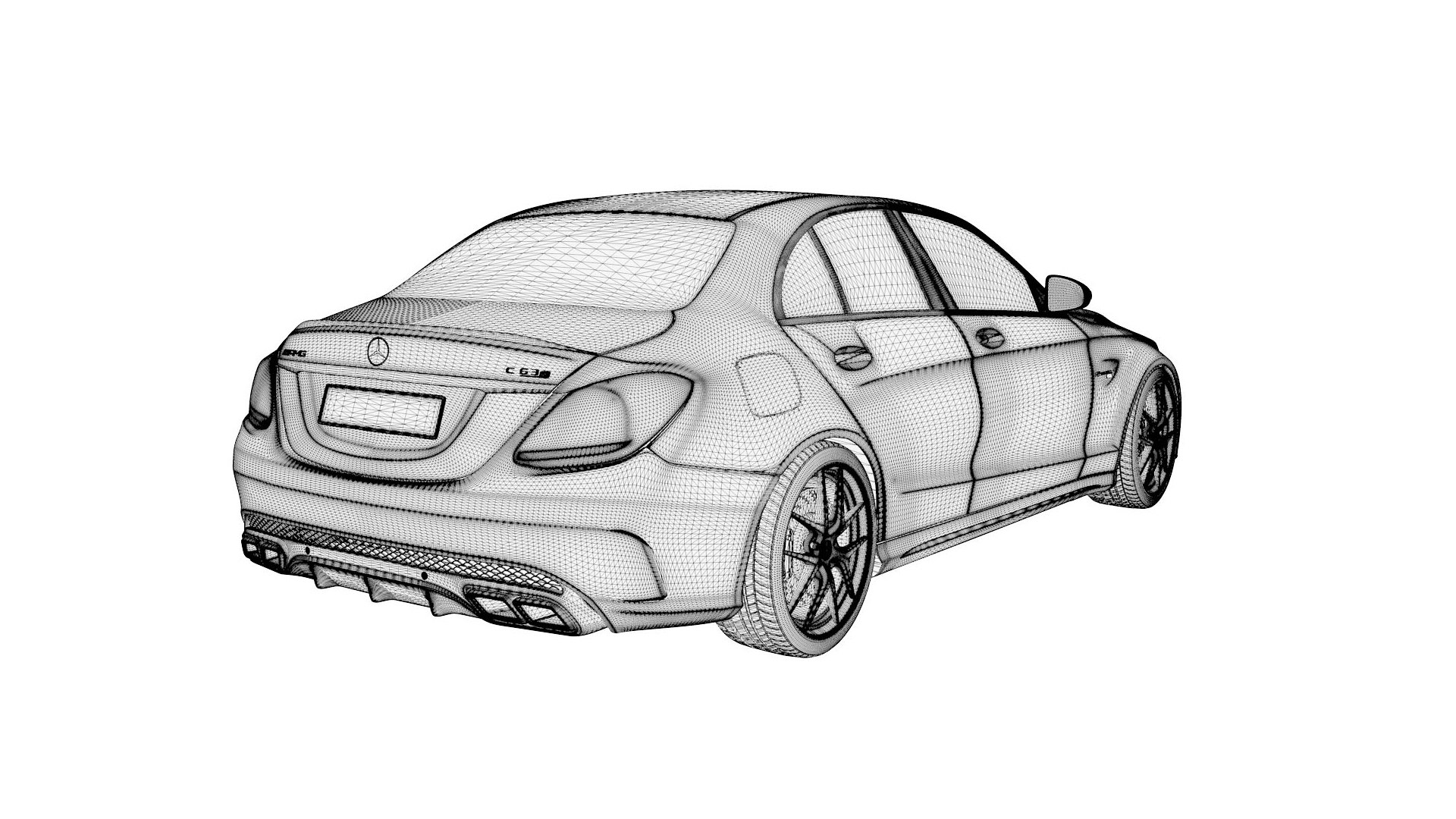 Mercedes C63 S AMG 3D Model 3D Model 3D Model - TurboSquid 2057788