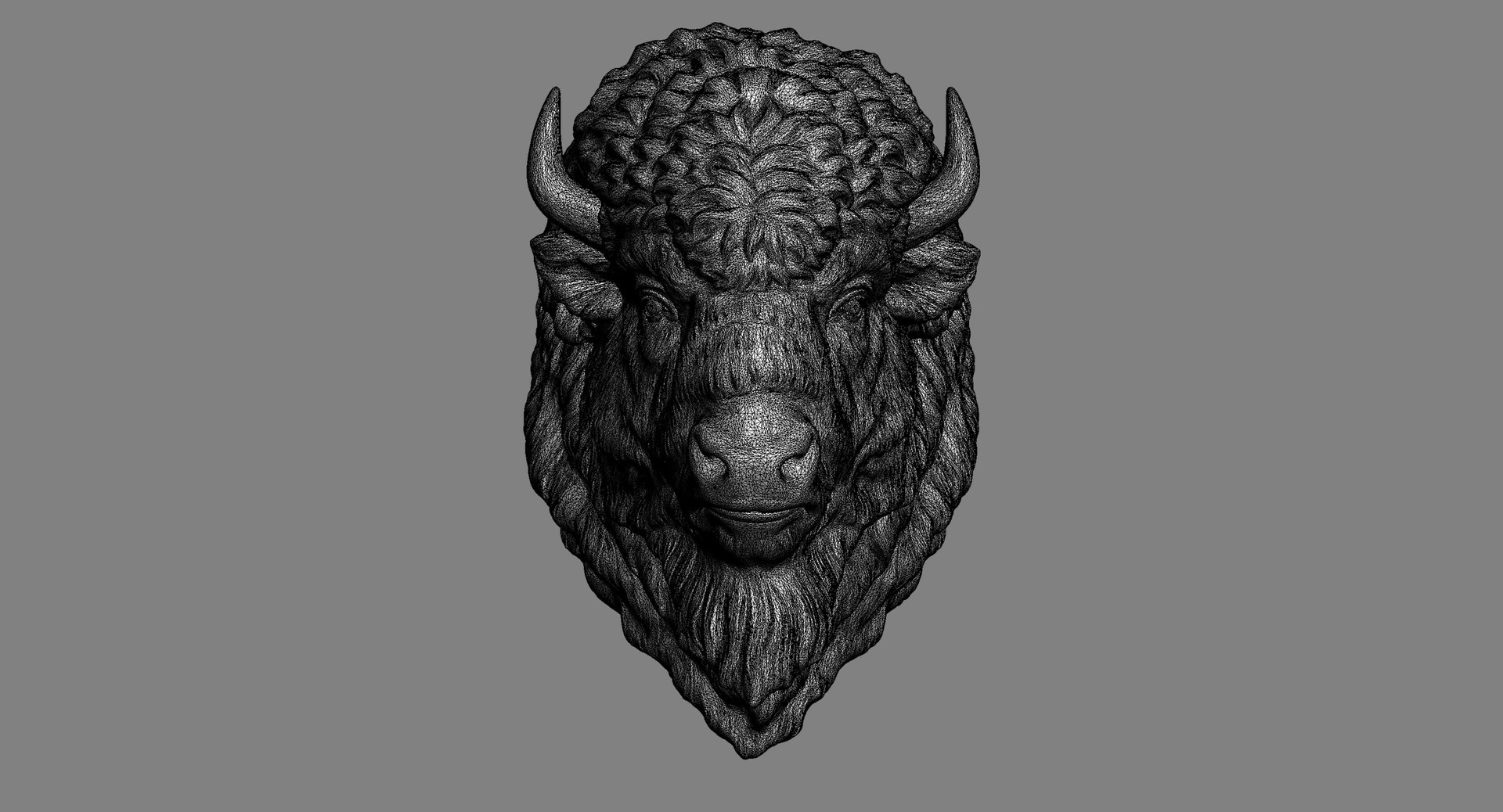 Max American Bison Buffalo Head