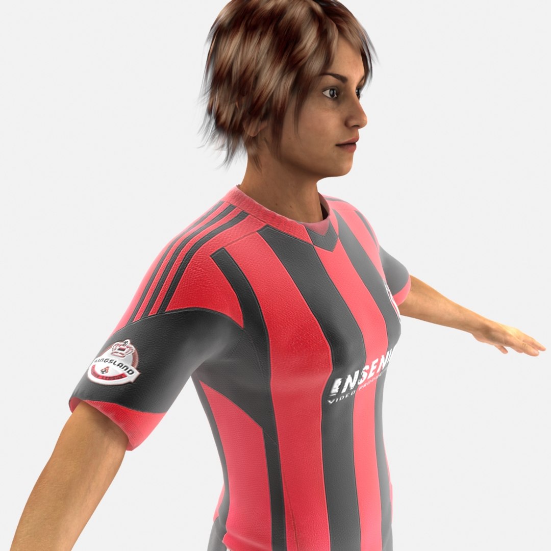 3d Female Soccer Player Model